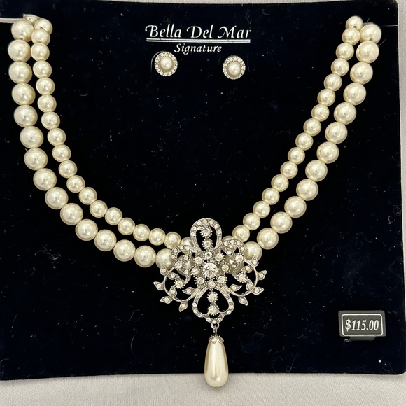 Bella Del Mar | Jewelry | Bella Del Mar Pearl Necklace And Earrings Set ...